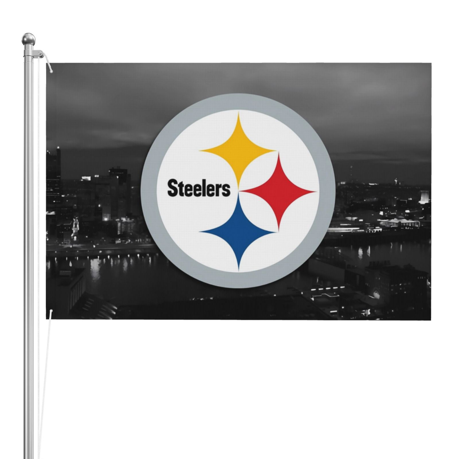 Steelers Football Team Flag 4x6ft Double Sided Outdoor, Game Day Team ...