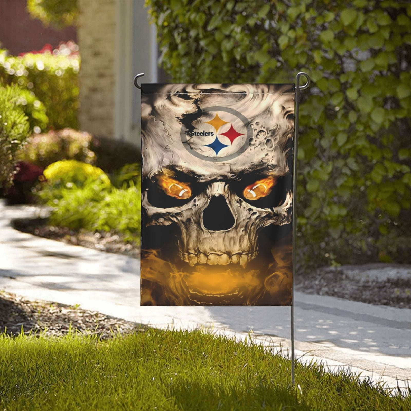 Steelers Football Team Garden Flag 12.5"x18"/28"x40" Double Sided Yard ...