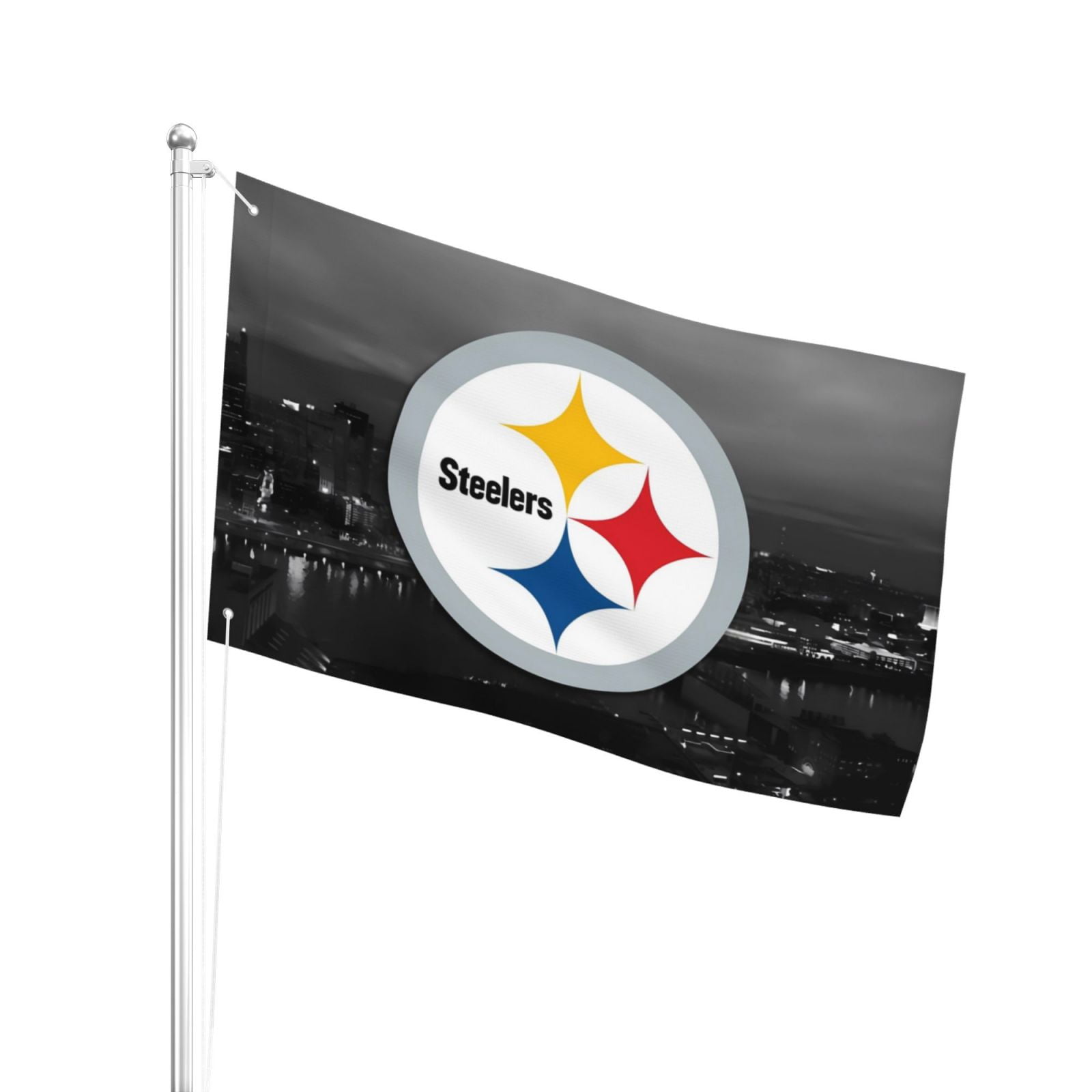 Steelers Football Team Graphic 3-Ply Double Sided Flag 2x3ft in Vibrant ...