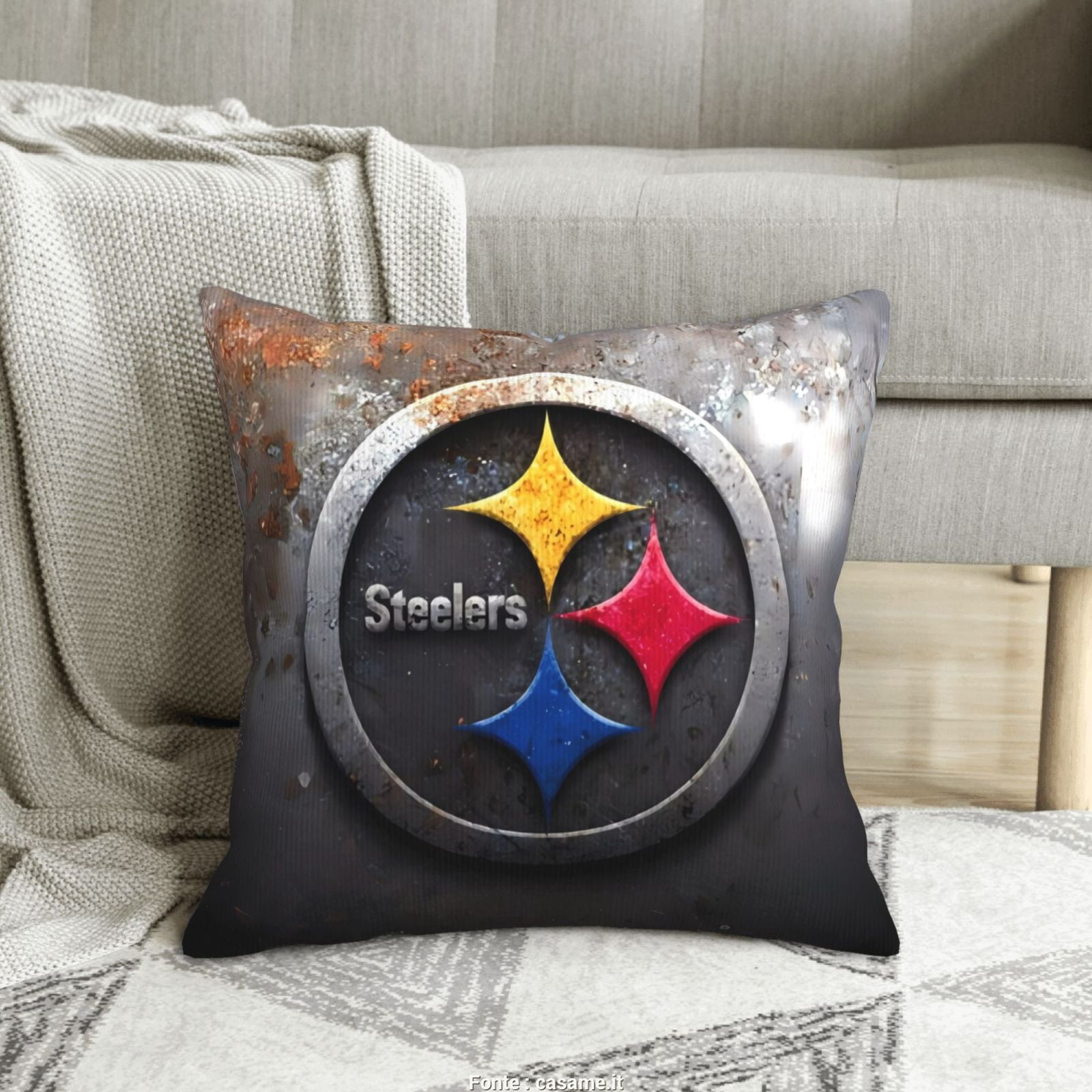 Steelers Football Team Logo Corduroy Pillow - Double-Sided Printing ...