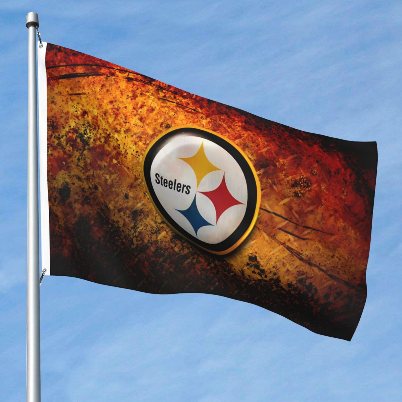 Steelers Football Team Outdoor 5x8ft Double Sided Flag - Lightweight ...