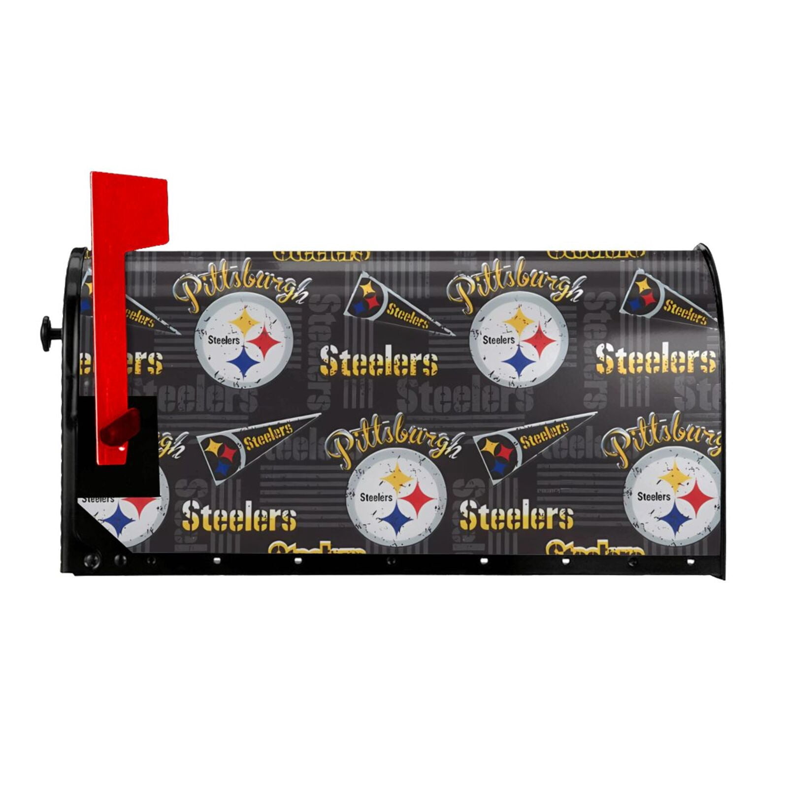 Steelers Football Team Pattern Mailbox Cover Magnetic Waterproof 21" x ...