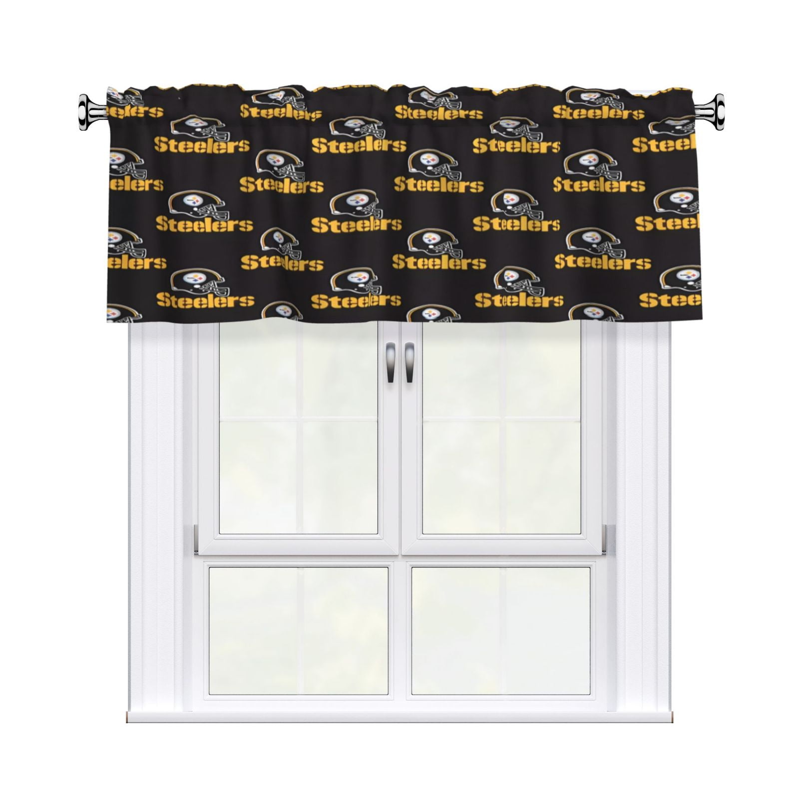 Steelers Football Team Print Blackout Valance Curtains 54x18 inches ...