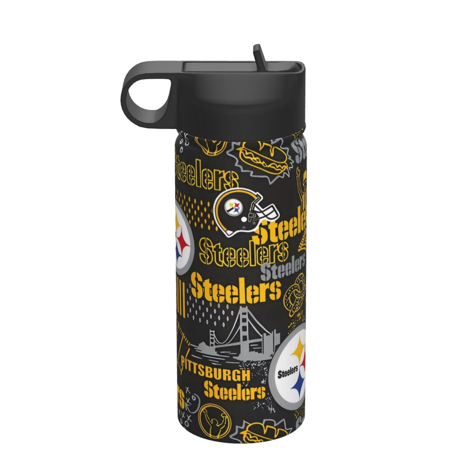 Steelers Football Team Sports Insulated Water Bottle Stainless Steel ...