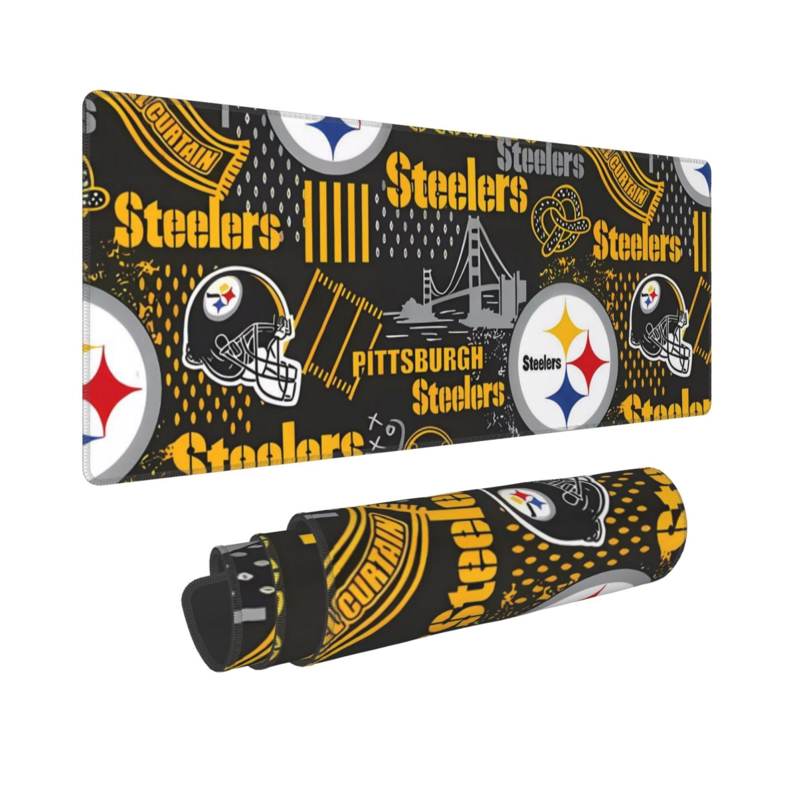 Steelers Football Team Theme Logo Mouse Pad, Extra Large Rubber ...