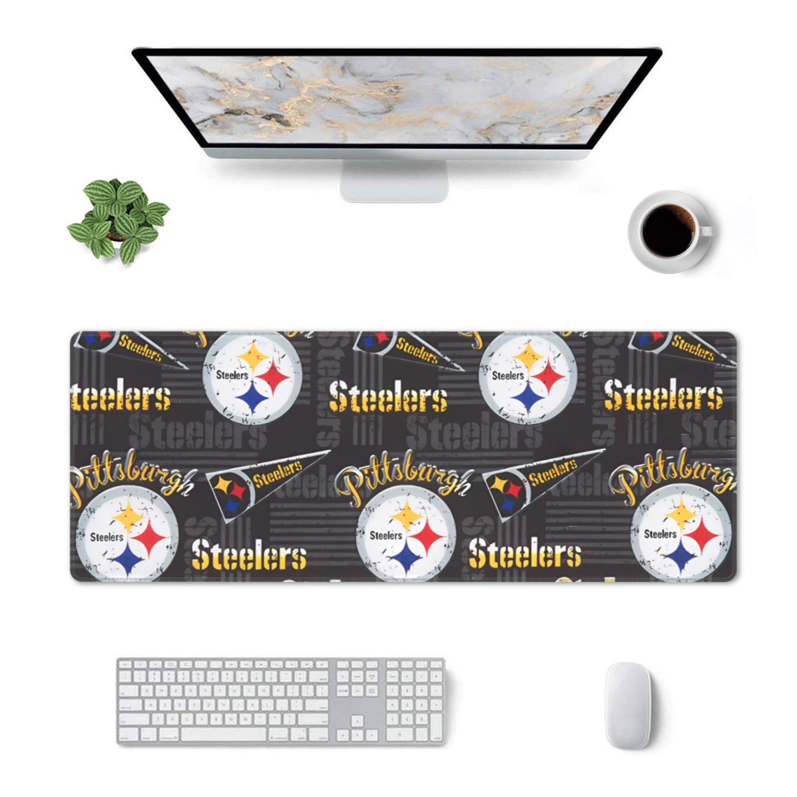 Steelers Football Team Theme Logo Mouse Pad, Extra Large Rubber ...