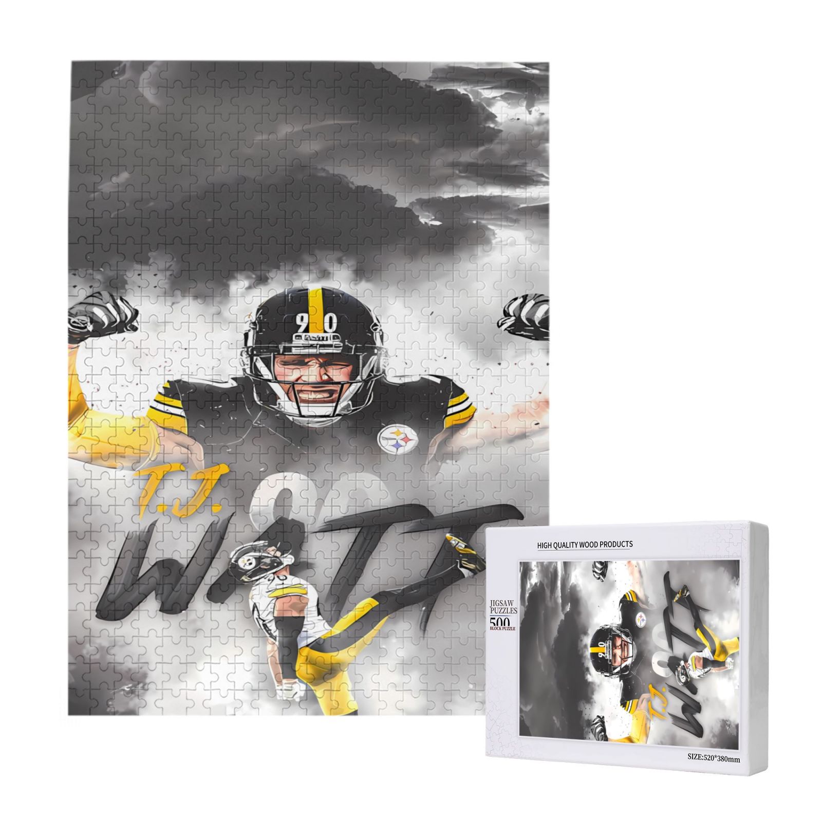 Steelers Football team 500 pieces environmentally friendly wooden ...