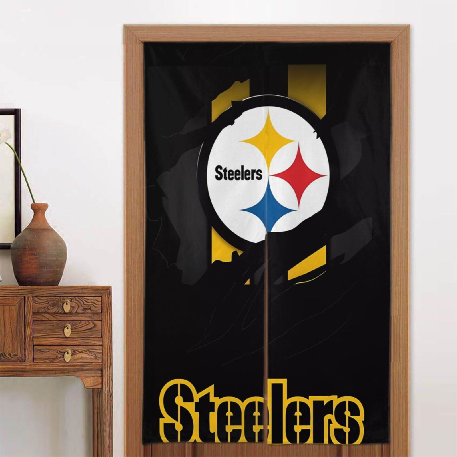 Steelers Heat Insulation And Sun Protection Door Curtain, Beautify The ...