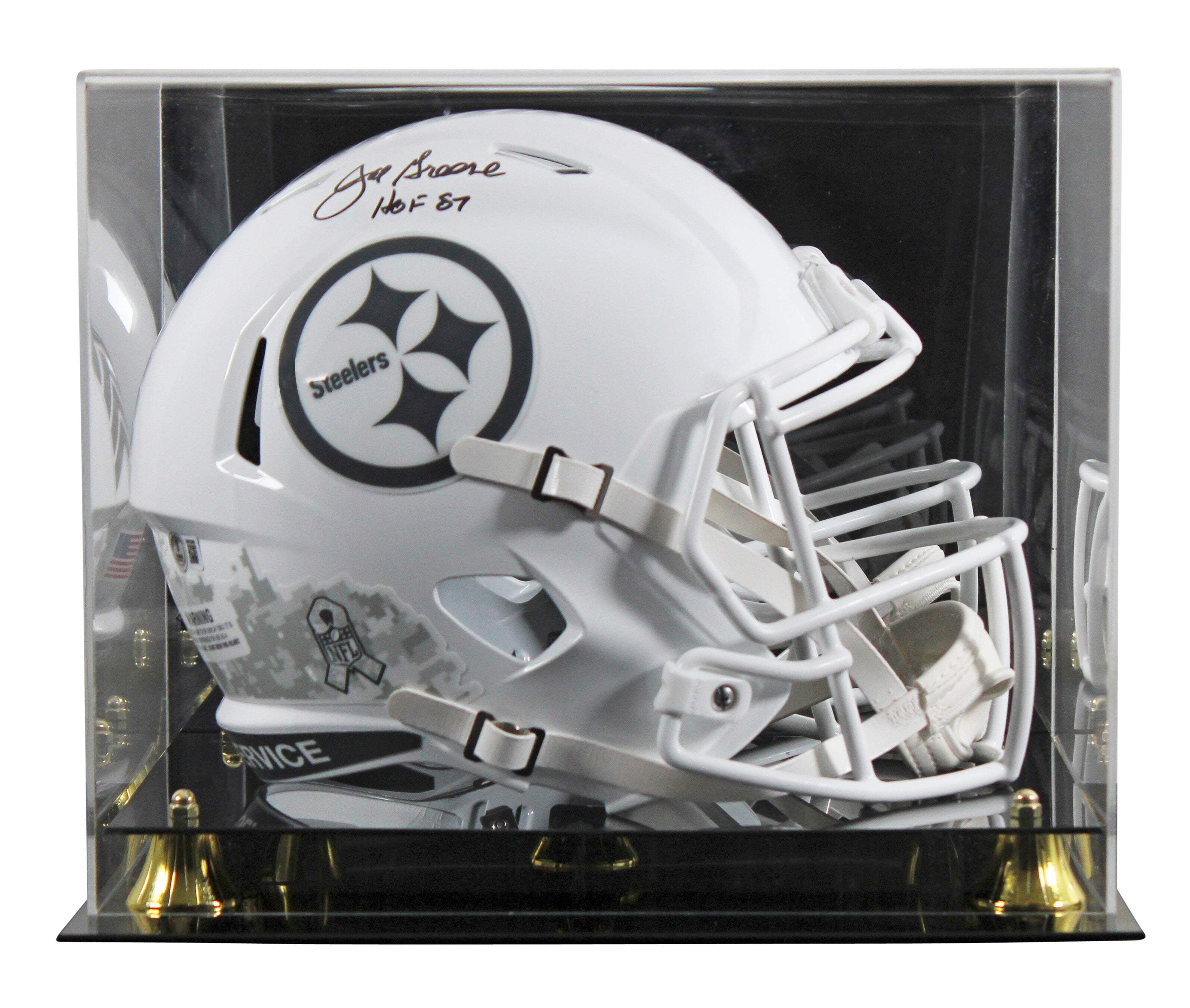 Steelers Joe Greene "HOF 87" Signed STS III F/S Speed Rep Helmet W ...