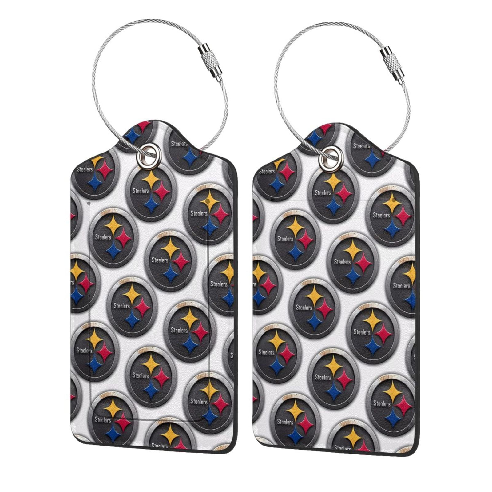 Steelers Leather Luggage Tag Leather Suitcase Baggage Tags Luggage Tag ...
