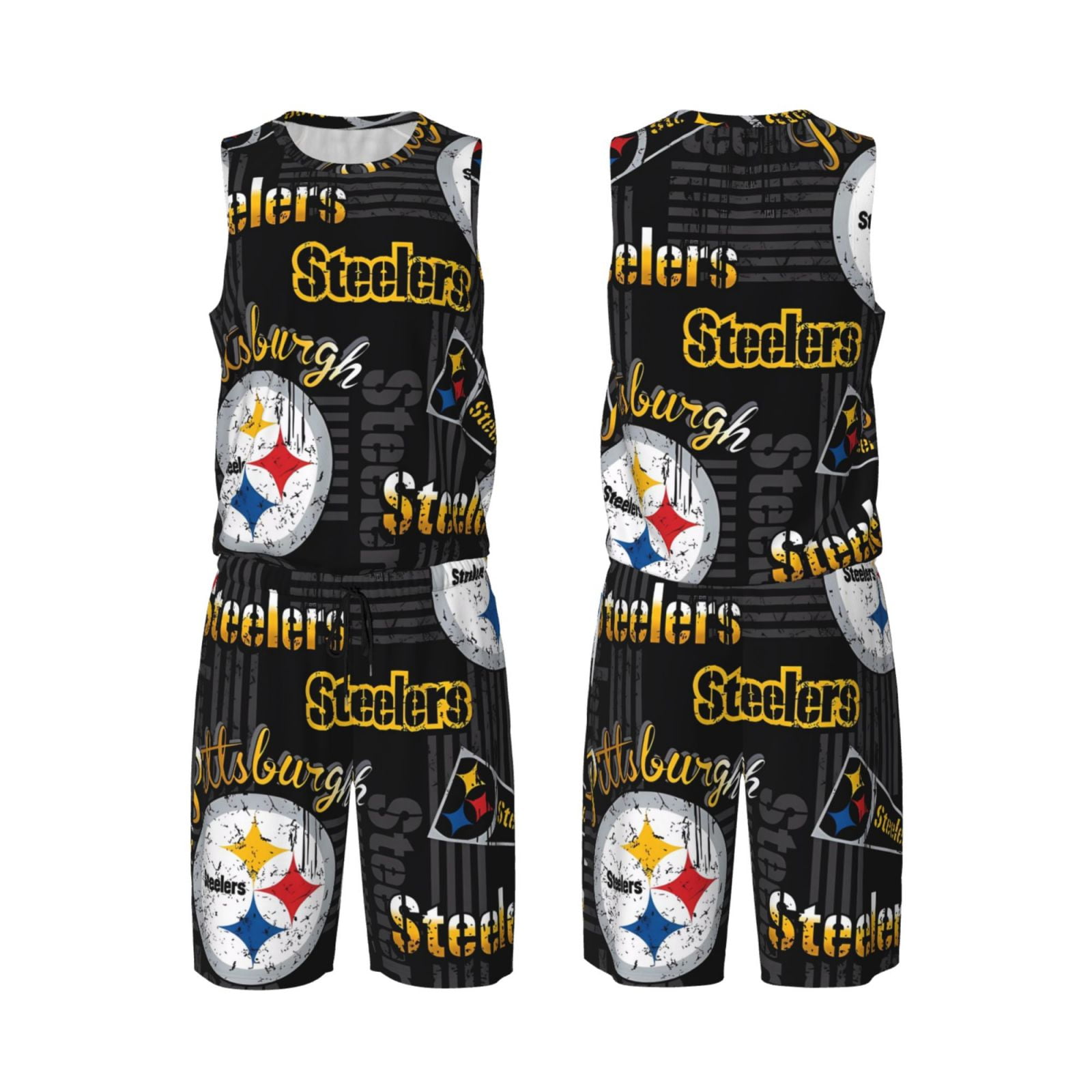 Steelers Men’s Basketball Uniform Set Men Basketball Jersey and Shorts ...