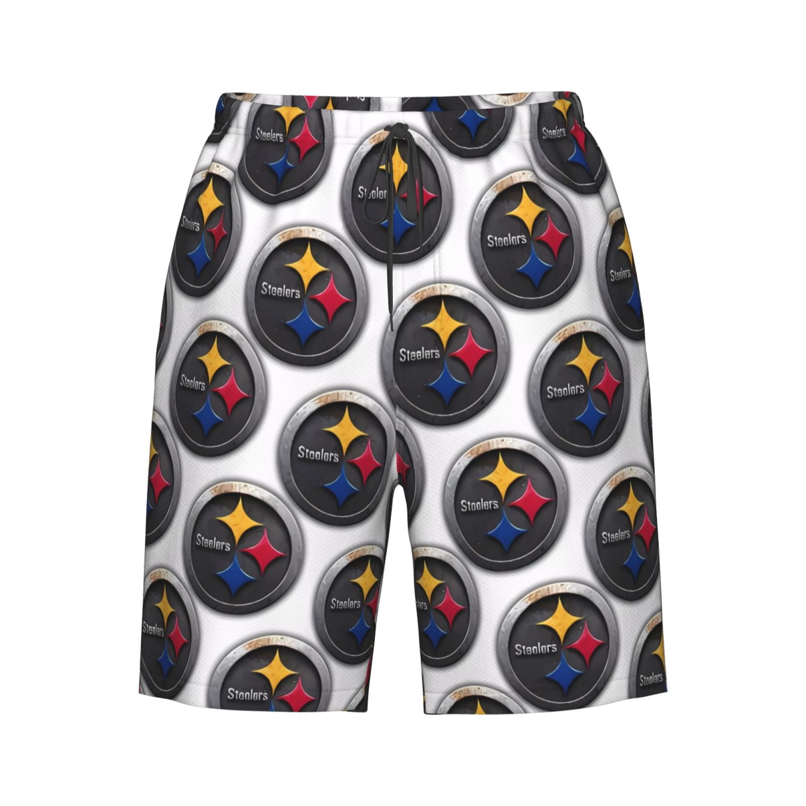 Steelers Men's Quick Dry Beach Shorts Football Team Logo Print Dive ...