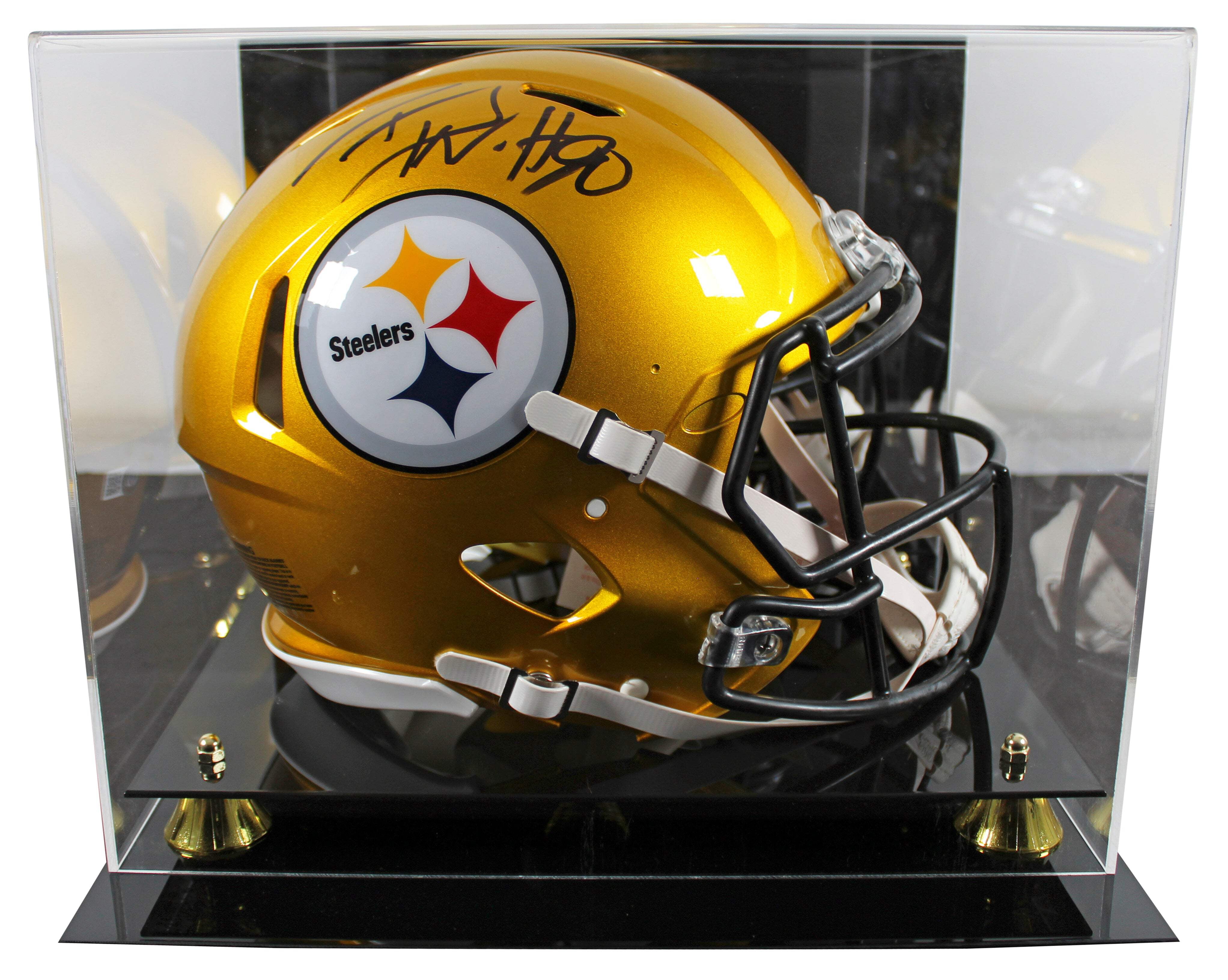 Steelers T.J. Watt Signed Flash Full Size Speed Proline Helmet W/ Case ...