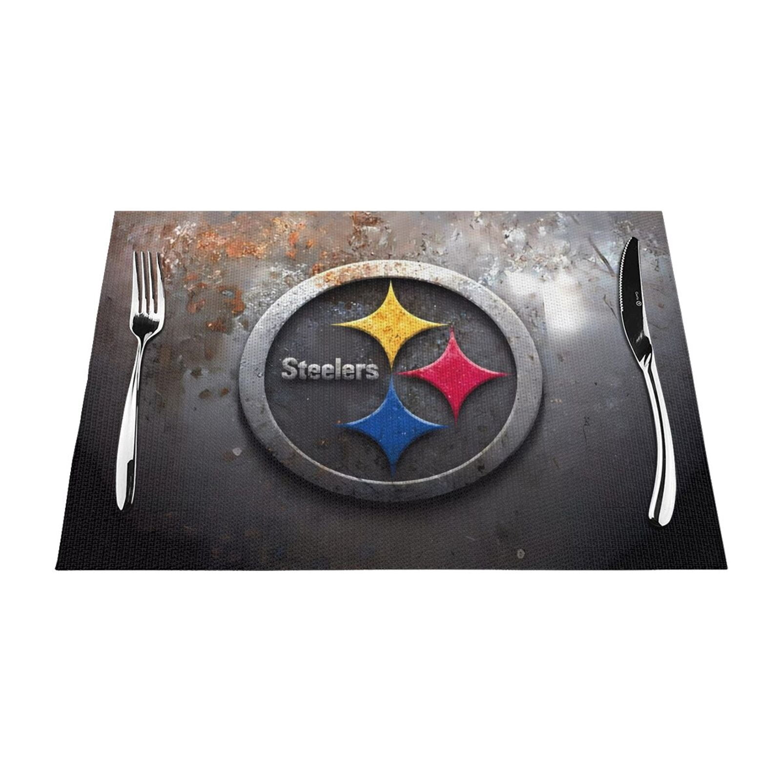 Steelers Team Pvc Woven Placemat 12x18in (1 Piece Pack, 4 Piece Pack, 6 ...