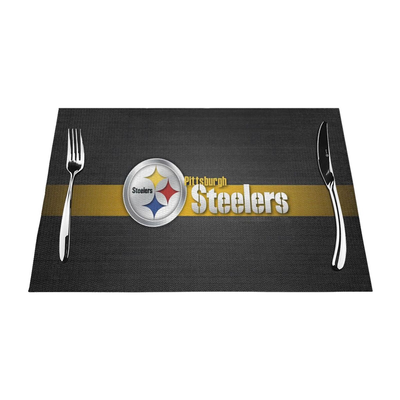 Steelers Team Pvc Woven Placemat 12x18in (1 Piece Pack, 4 Piece Pack, 6 ...