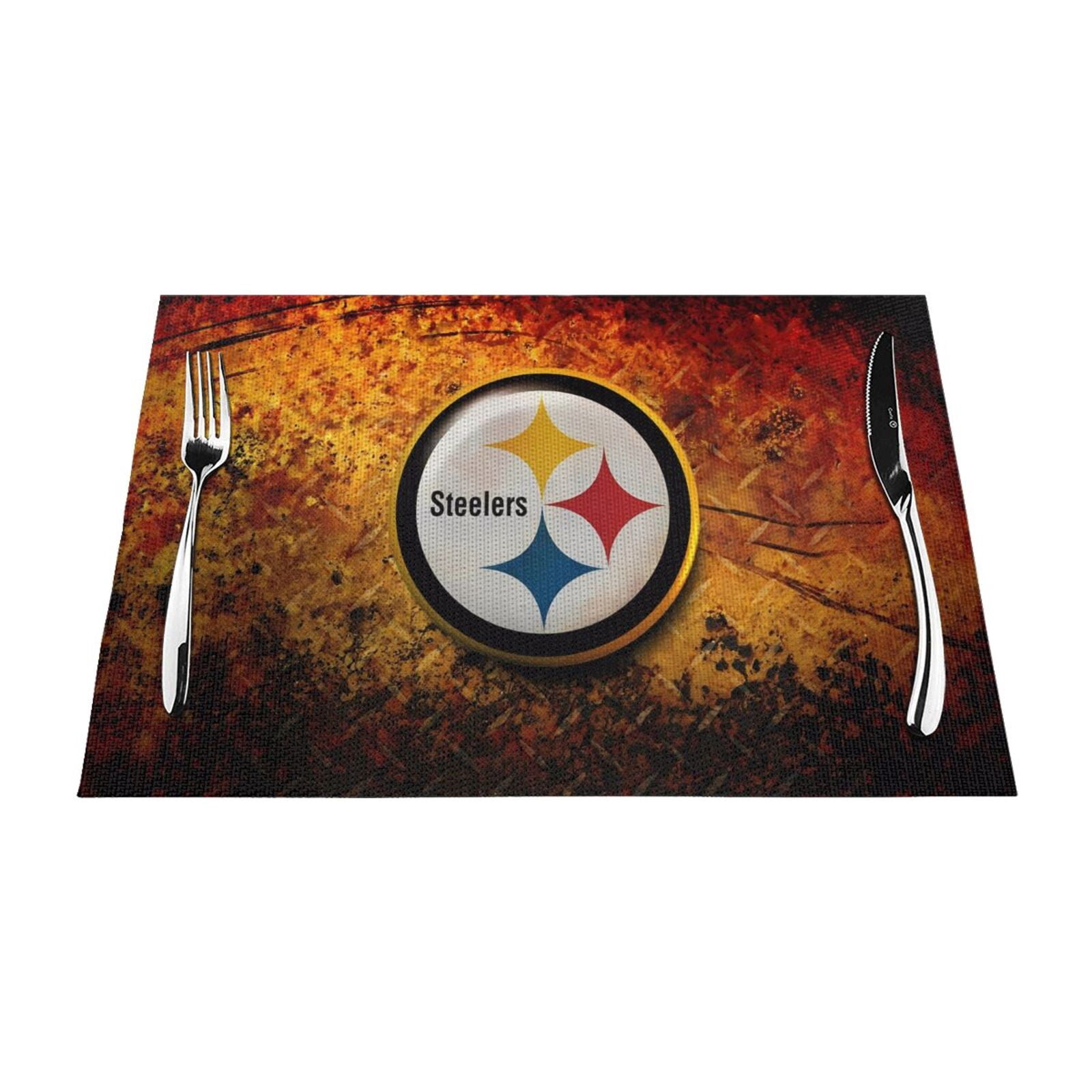 Steelers Team Pvc Woven Placemat 12x18in (1 Piece Pack, 4 Piece Pack, 6 ...