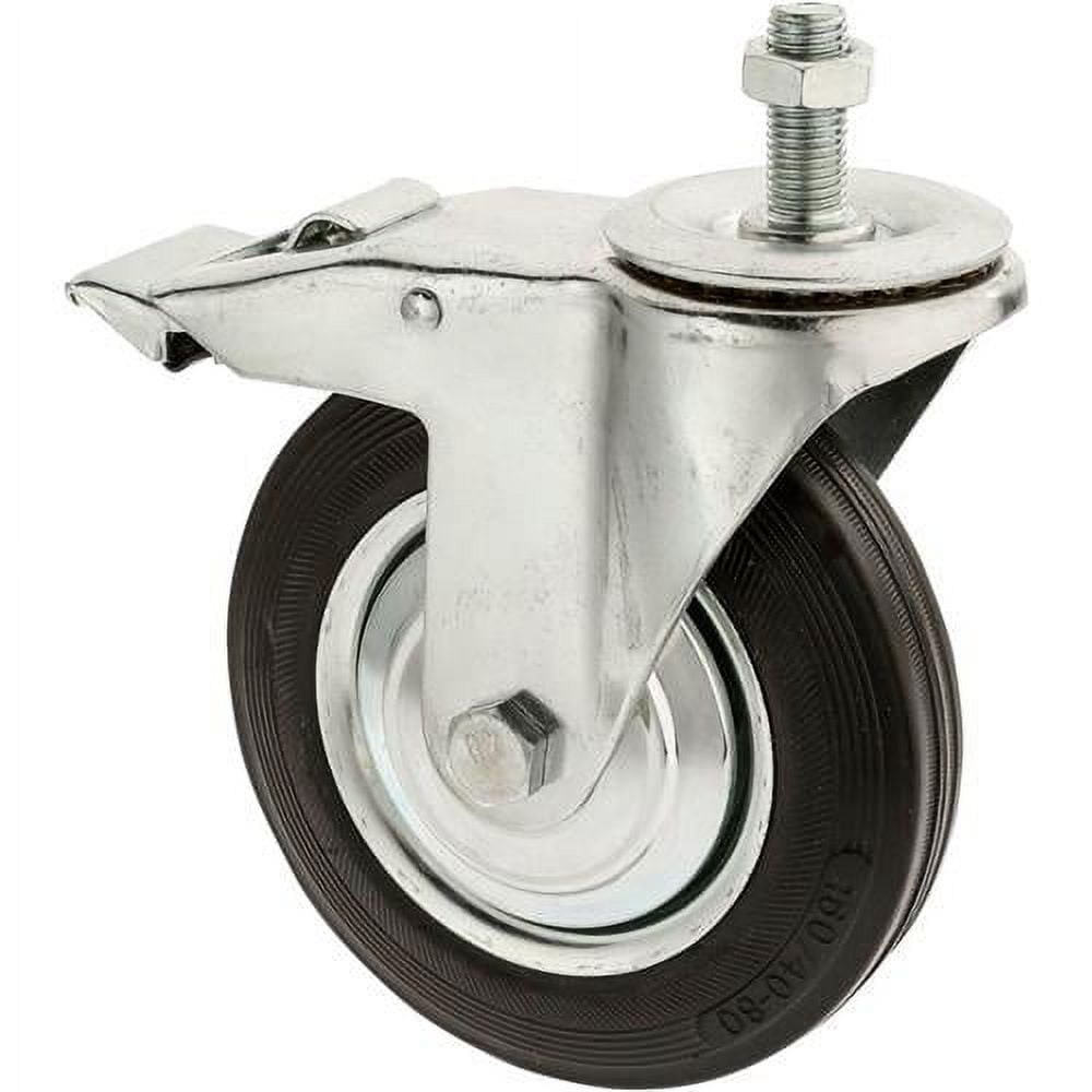 Steelex D2549 Black Rubber Caster 6-1/4" Swivel Threaded - Walmart ...