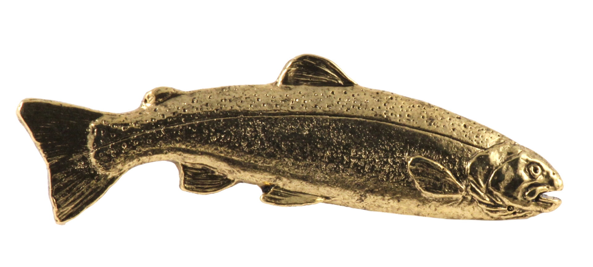 Steelhead Female Fish Pin Gold Plated FG030 2”, Sea Run Rainbow Trout ...