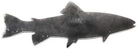 Steelhead | Salmon | Die Cut Metal Wall Art 2D Heavy Gauge Cold Steel ...