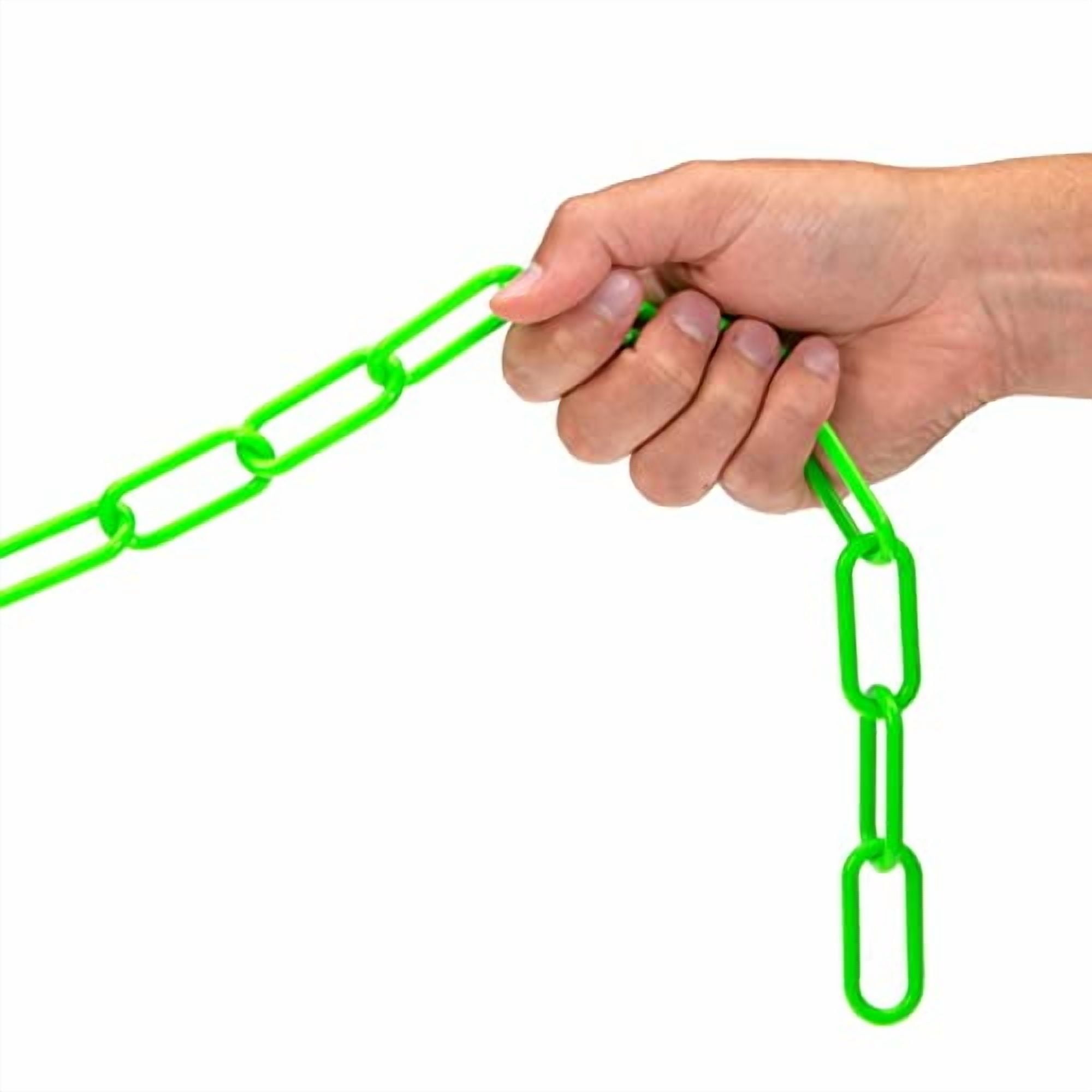 Steelman 100-Foot Green Plastic Safety Barrier Chain for Construction ...