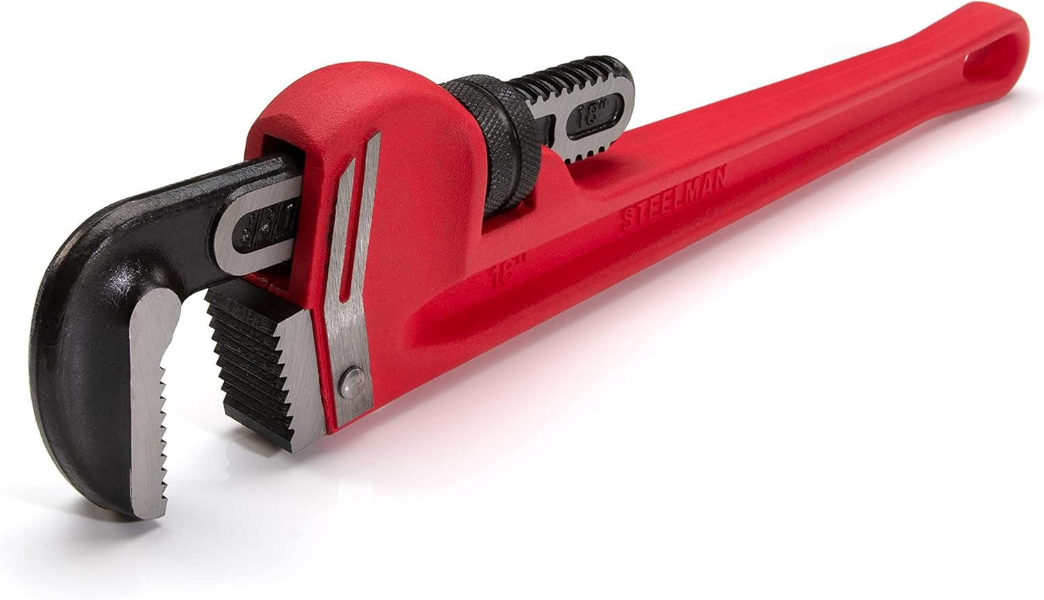 Steelman 60881 18-Inch Heavy-Duty Cast Iron Straight Handle Pipe Wrench ...