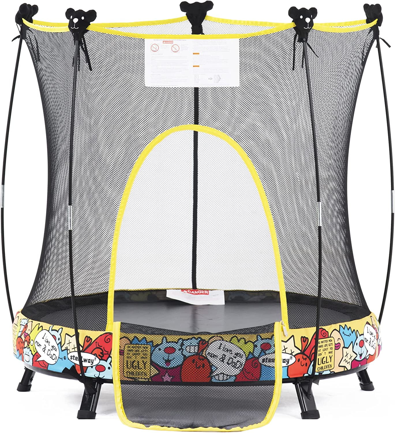 Steelway Trampoline for Kids Patented Mini Toddler Trampoline, Kids ...