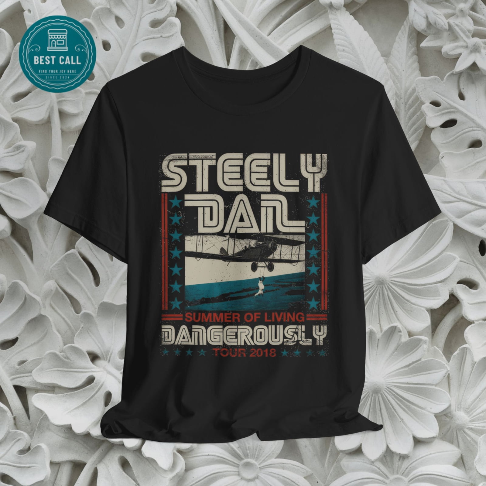 Steely Dan T-shirt, Tour, Summer of Living Dangerously, 2018, Becker ...