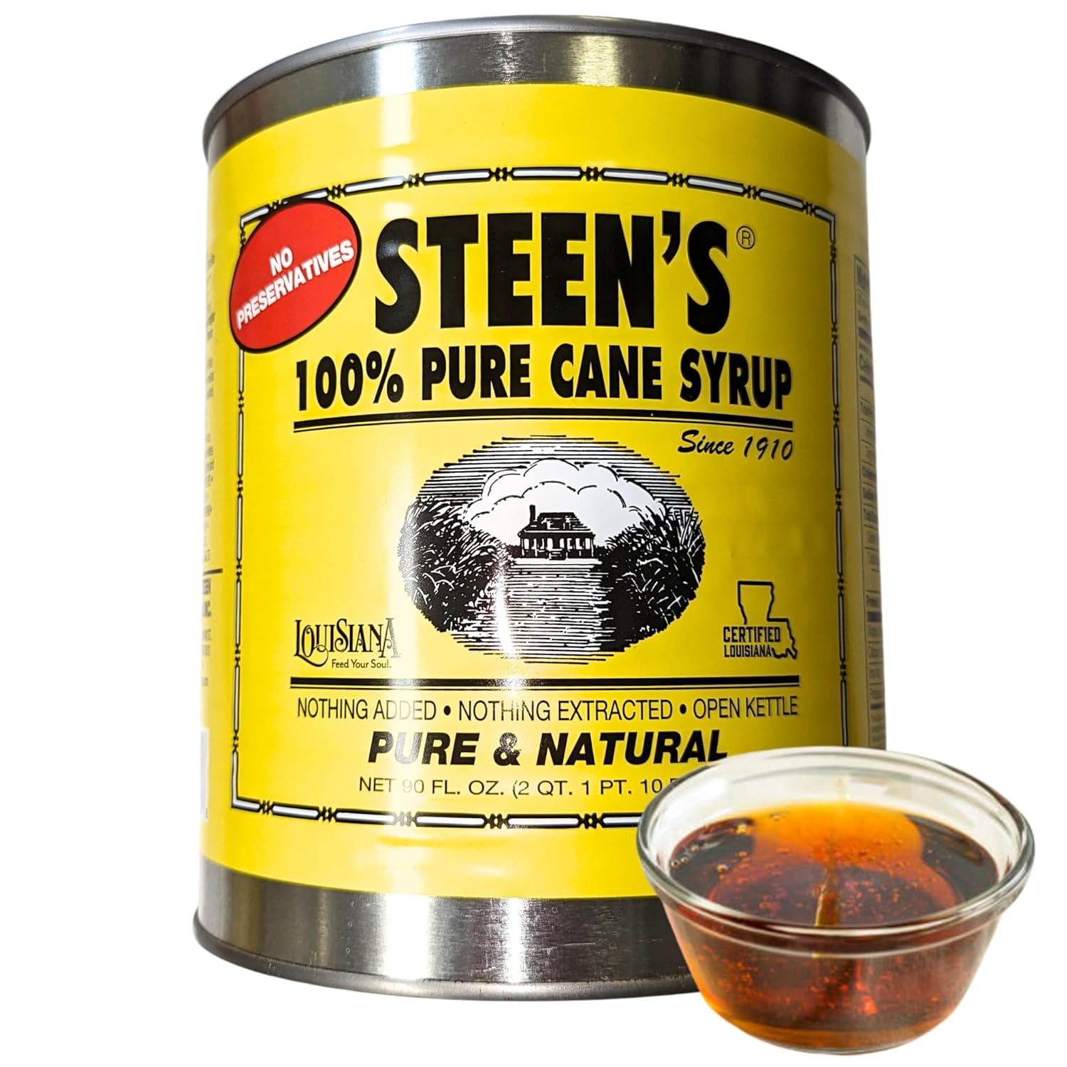 Steen's 100% Pure Cane Syrup 90 fl oz. Can (Pack of 1) - Louisiana's ...