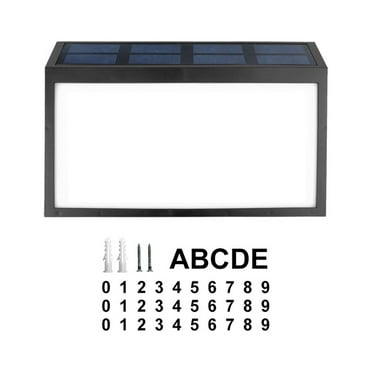 Solar Address Sign, Lighted House Numbers Waterproof, 3-Color Lighting ...