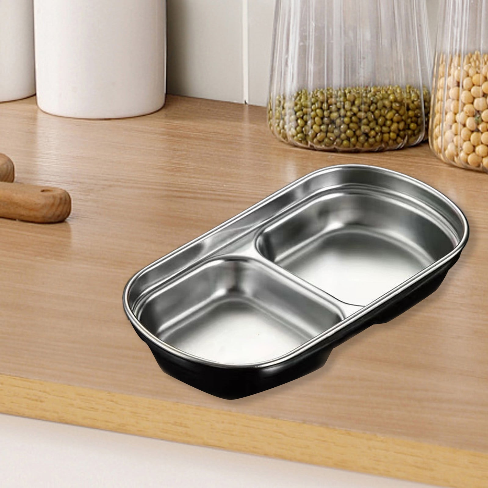 Steep Discounts, Stackable Stainless Steel Snack Trays with Dividers ...