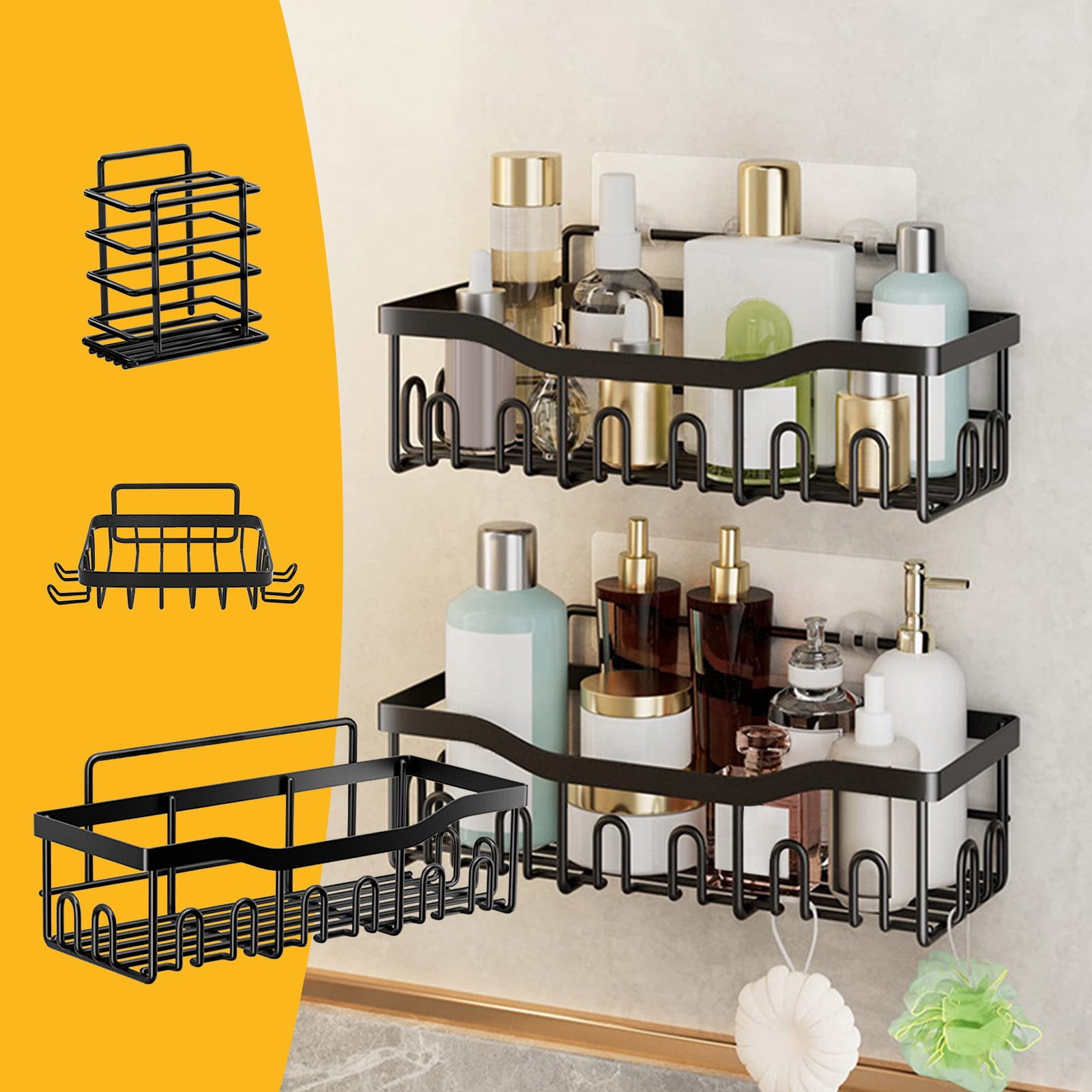 Steep Offer, Shower Caddy, Self-adhesive Shower Organizer, Rustproof ...