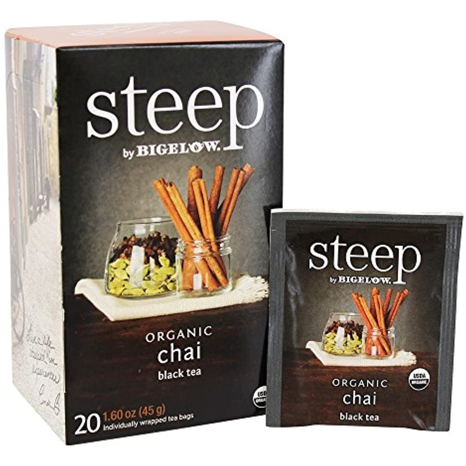 Steep Organic Chai Black Tea 20 Count Box (Pack Of 1), Certified ...