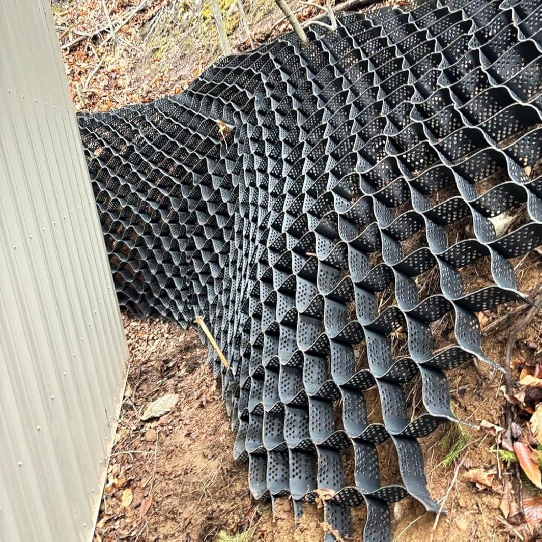 Steep Slope Ground Grid Geo Cell, 2" Depth Geogrid for Retaining Wall ...