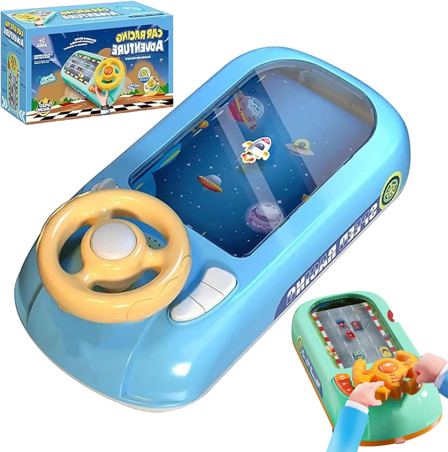 Steer Joy Driving Simulator for Kids, Car Racing Adventure Toy with ...