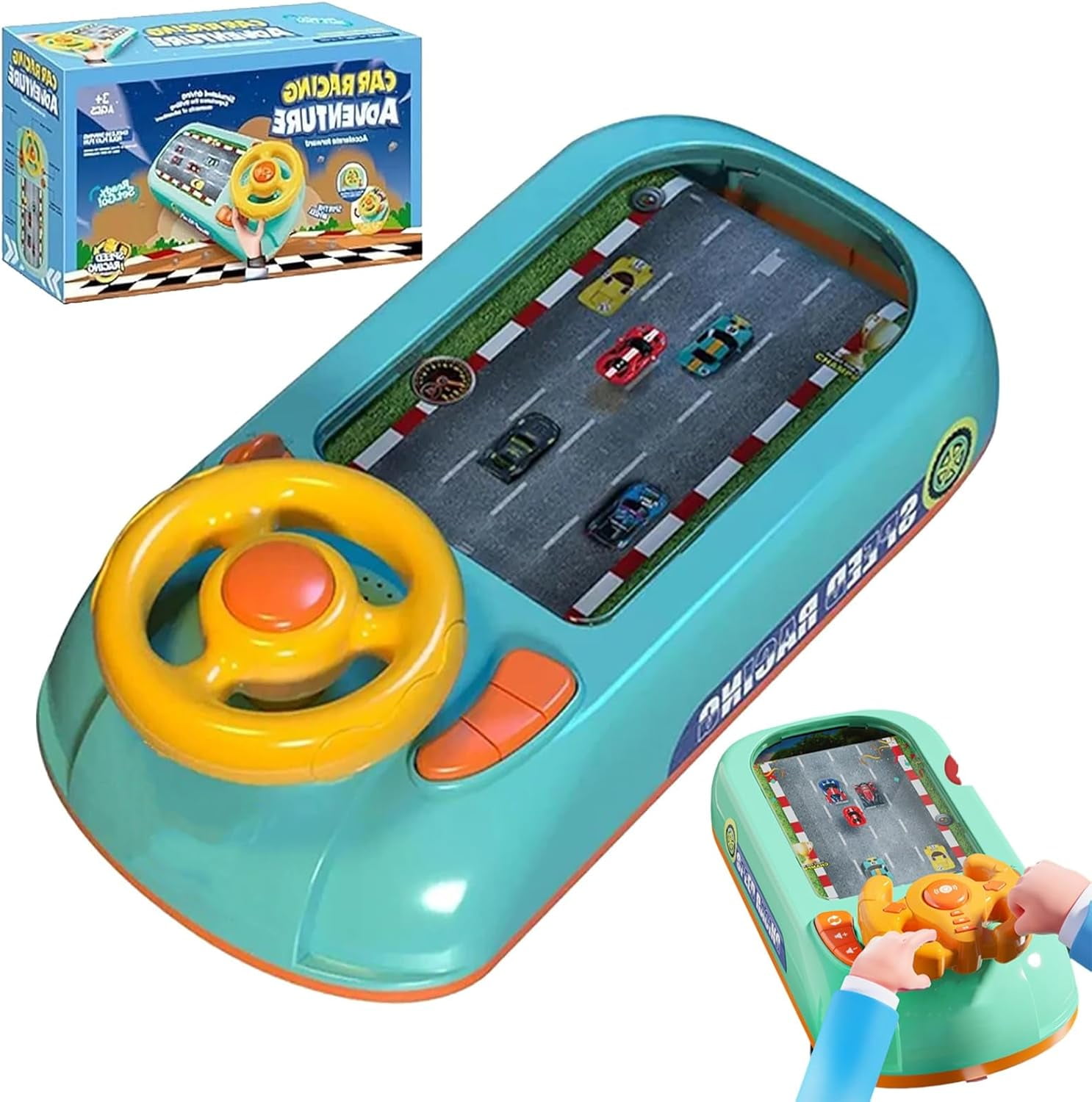 Steer Joy Driving Simulator for Kids, Car Racing Adventure Toy with ...