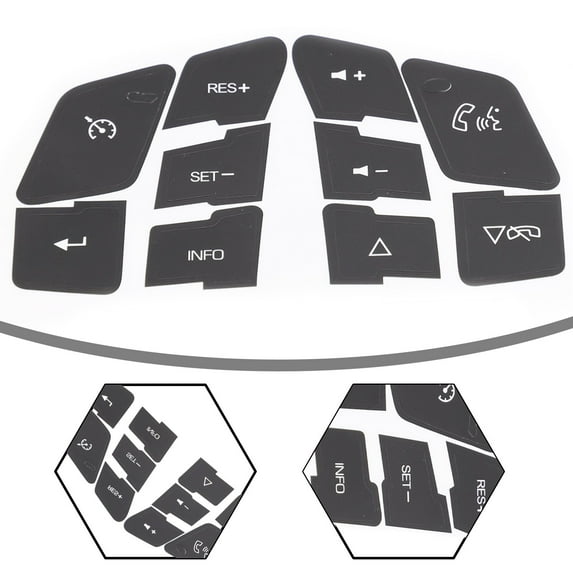 Steering Wheel Button Repair Decals Stickers for Corvette C6 - Walmart.com