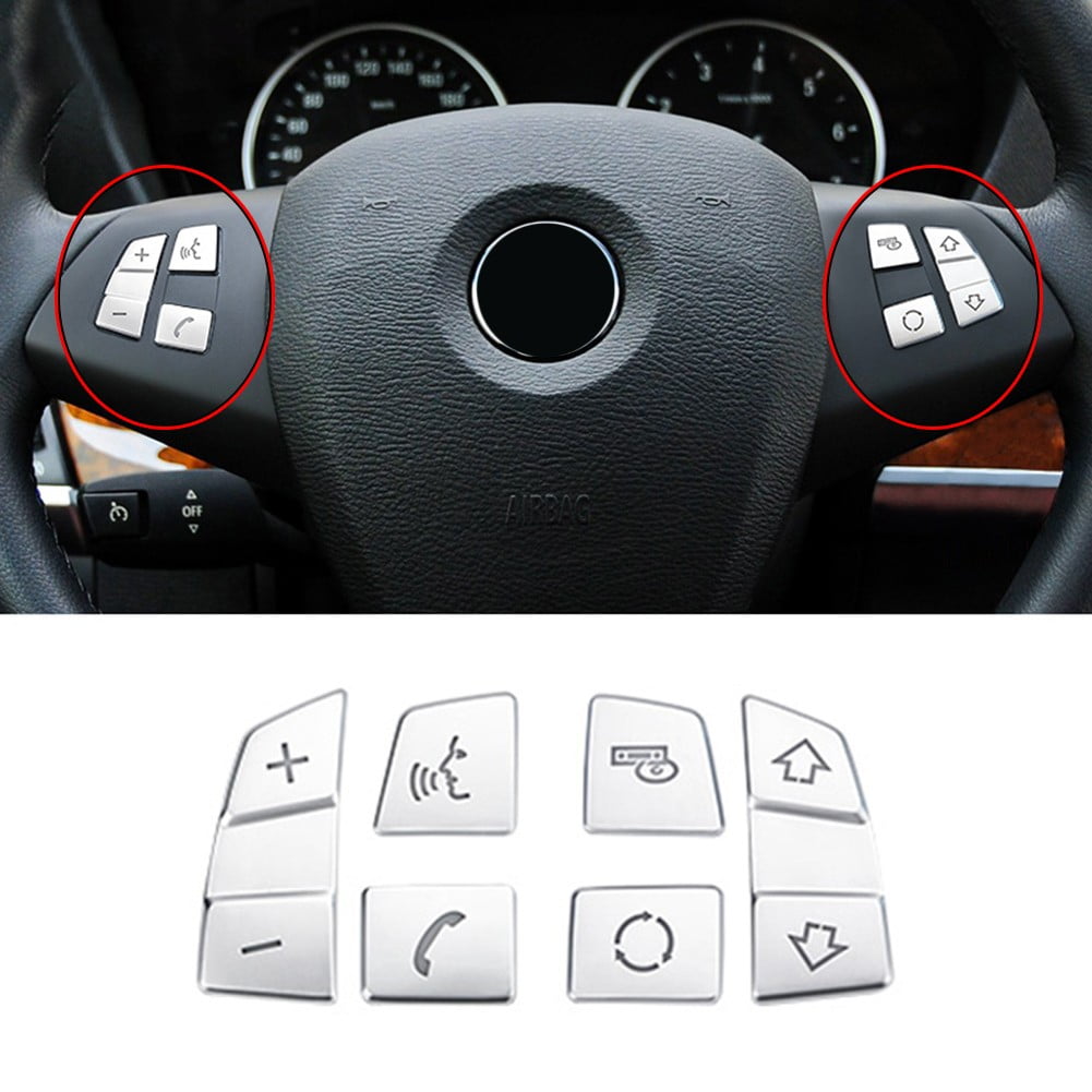 Steering Wheel Button Trim Cover Sticker For Bmw X6 E70 E71 08-13 Lhd ...