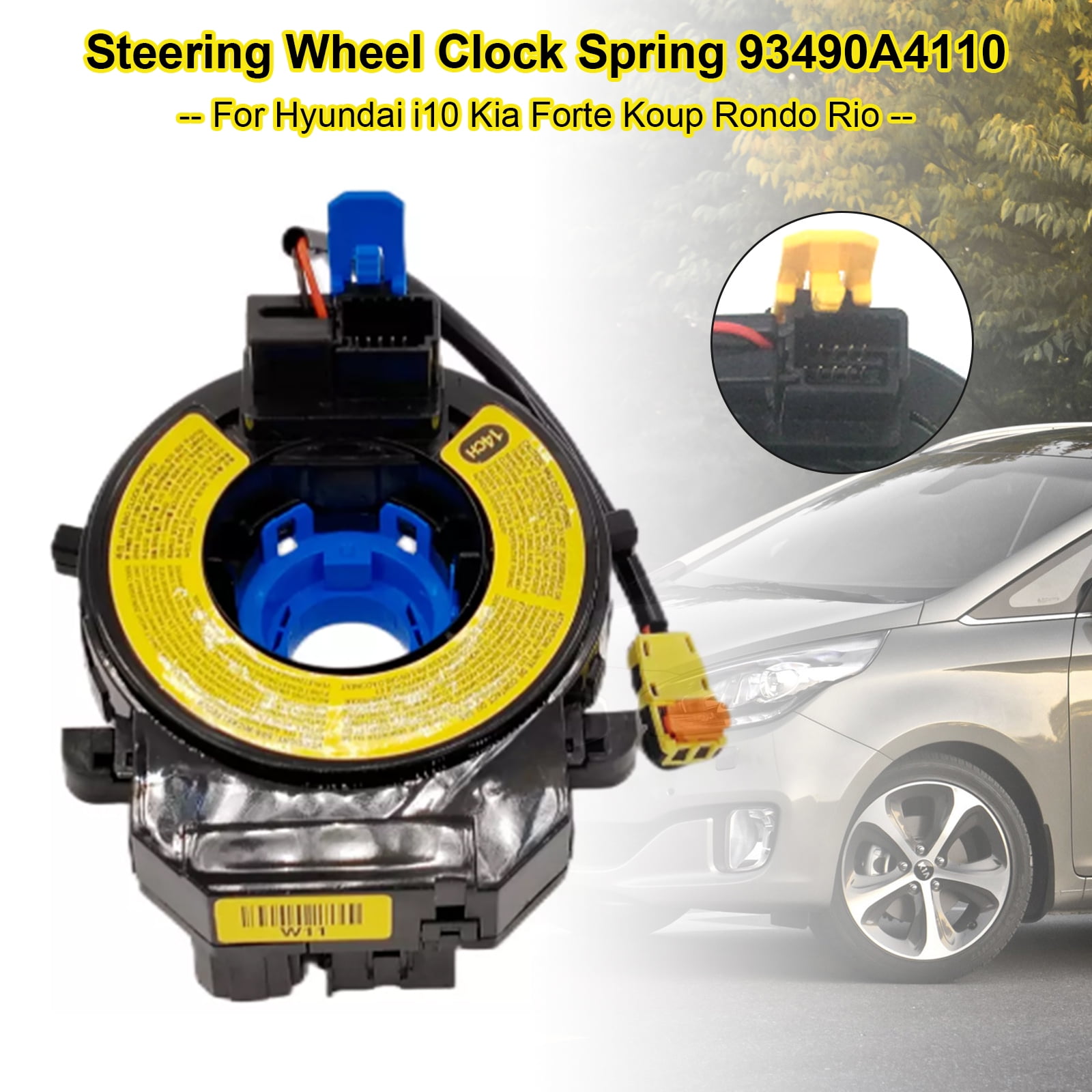 Steering Wheel Clock Spring 93490A4110 For Hyundai i10 Kia Forte Koup ...