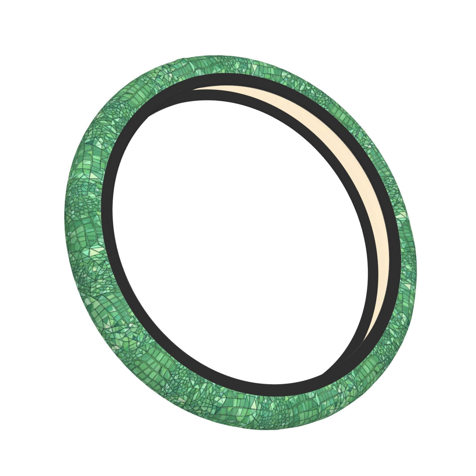 Steering Wheel Cover Alligator Skin Green Texture Pattern Universal Fit ...