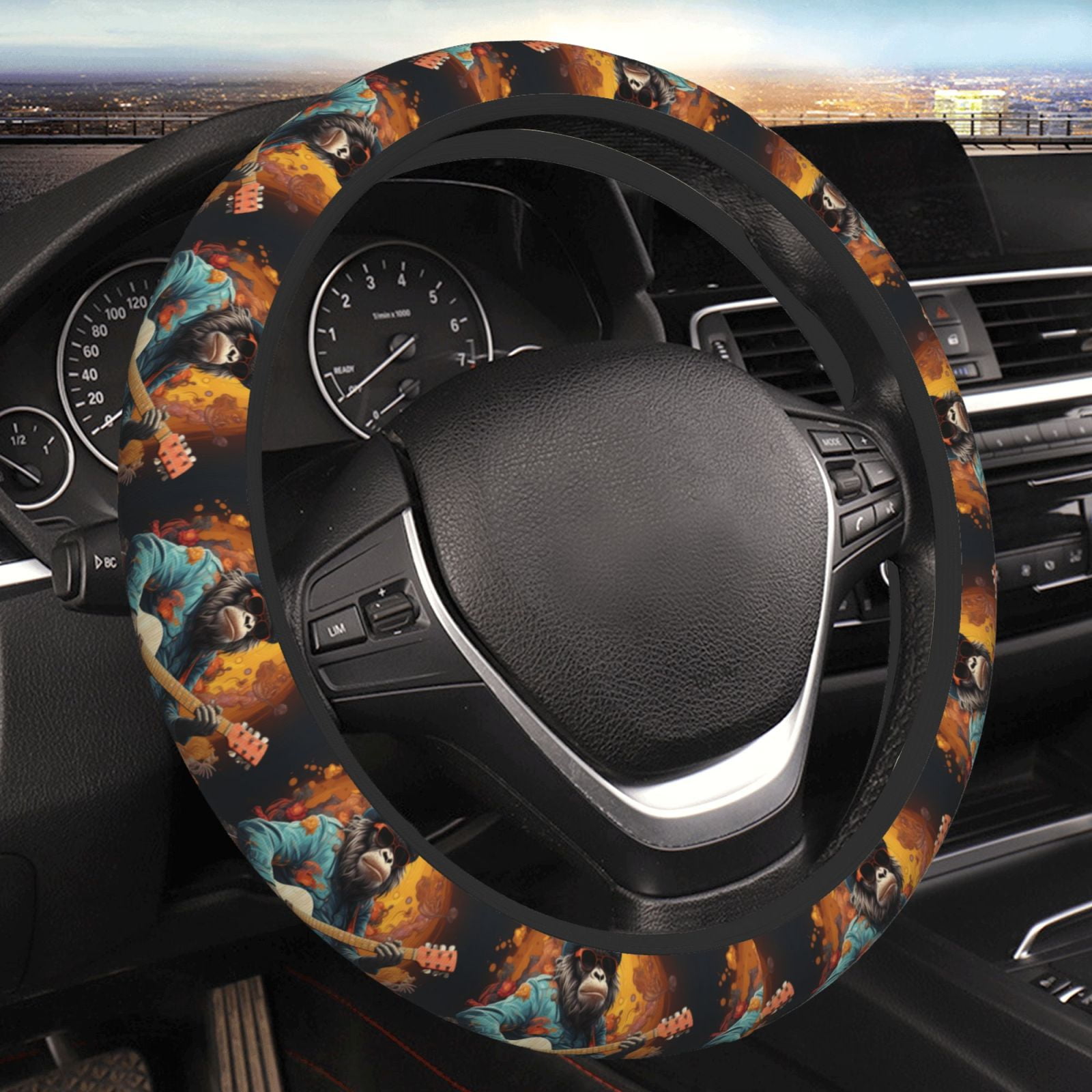 Steering Wheel Cover Anti-Slip Elastic Car Protective Universal 15 Inch ...