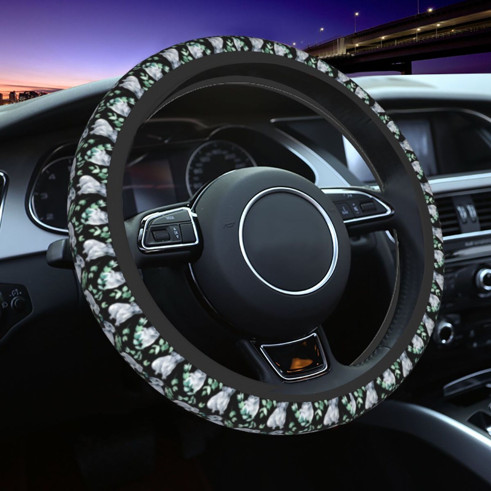 Steering Wheel Cover, Cartoon Koala Bear Cute Car Steering Wheel Cover ...