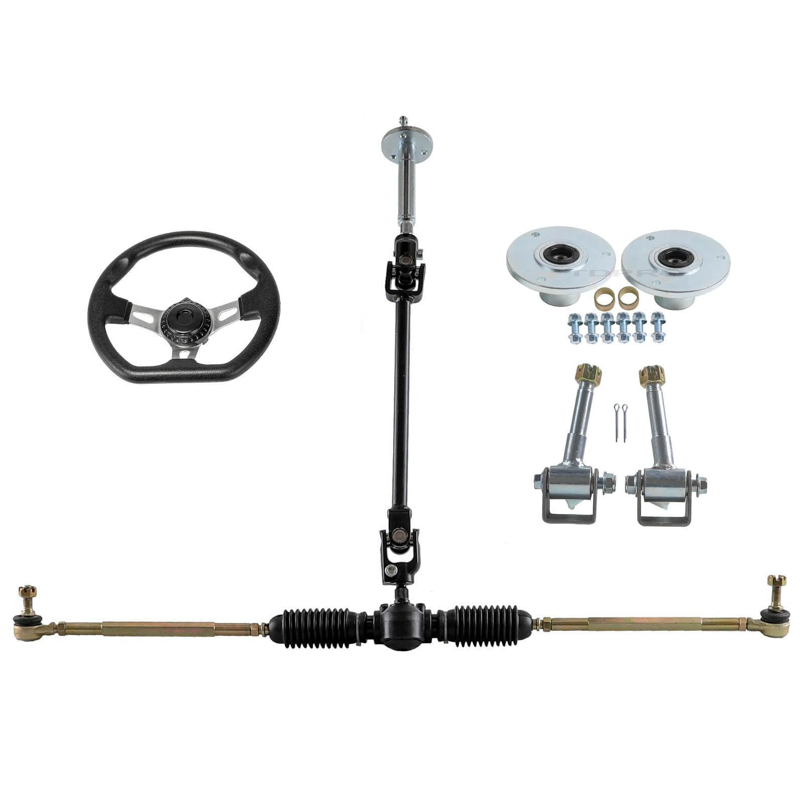 Steering Wheel Kit, Front Steering Gear Rack Joint Tie Rod & Wheel ...