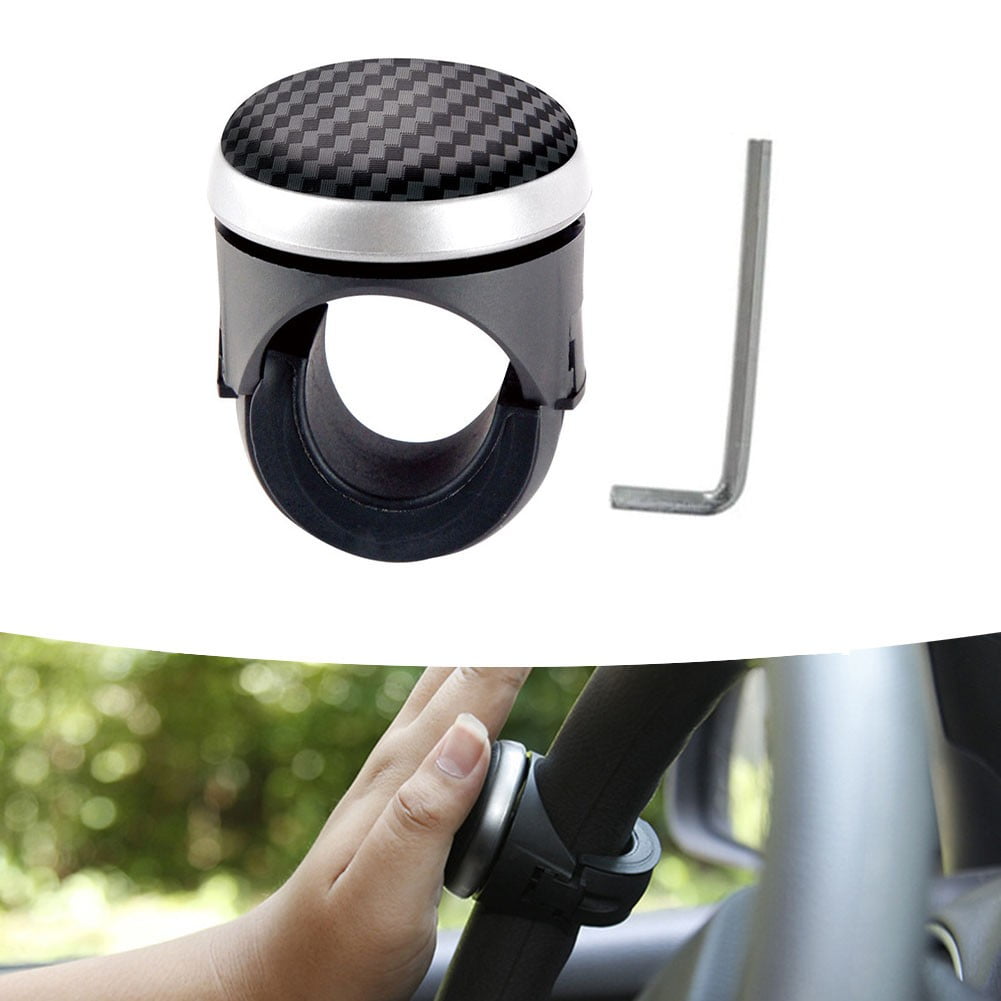 Steering Wheel Knob ABS & Silicone Carbon Fiber Pattern For Cars, SUVs ...