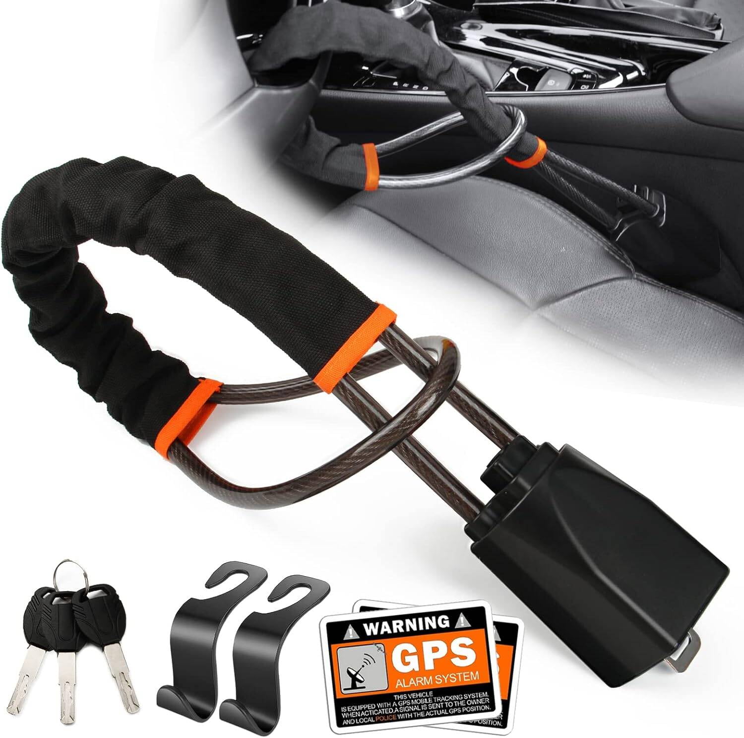 Steering Wheel Lock Seat Belt Lock, Car Club Steering Wheel Lock Anti ...