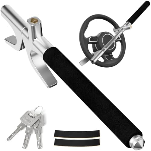 Steering Wheel Lock Universal Security Car Locks with Safety Hammer ...
