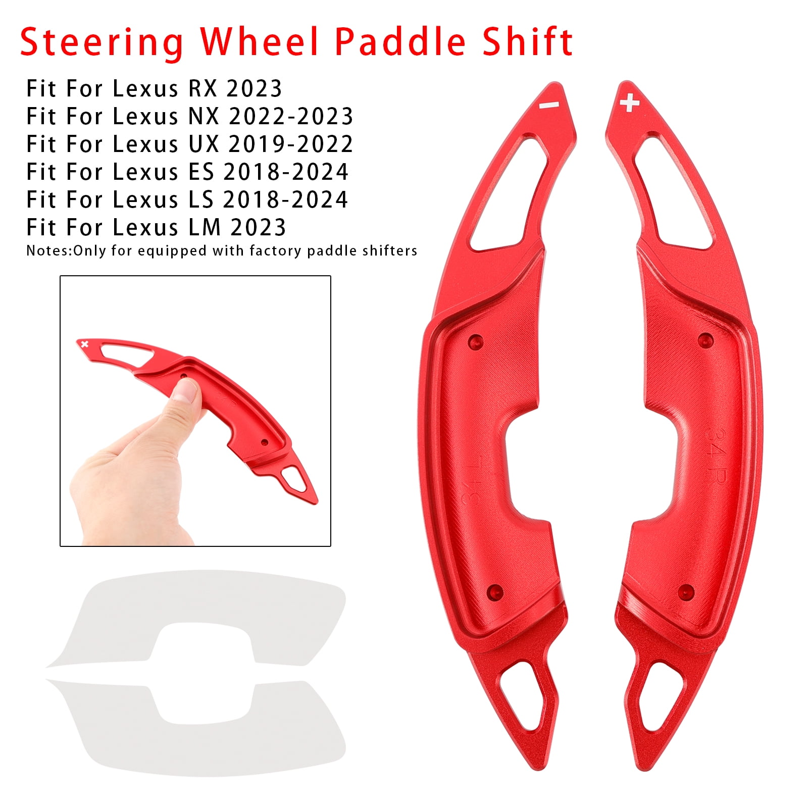 Steering Wheel Paddle Shifter Extension For Lexus RX NX Aluminium Red ...