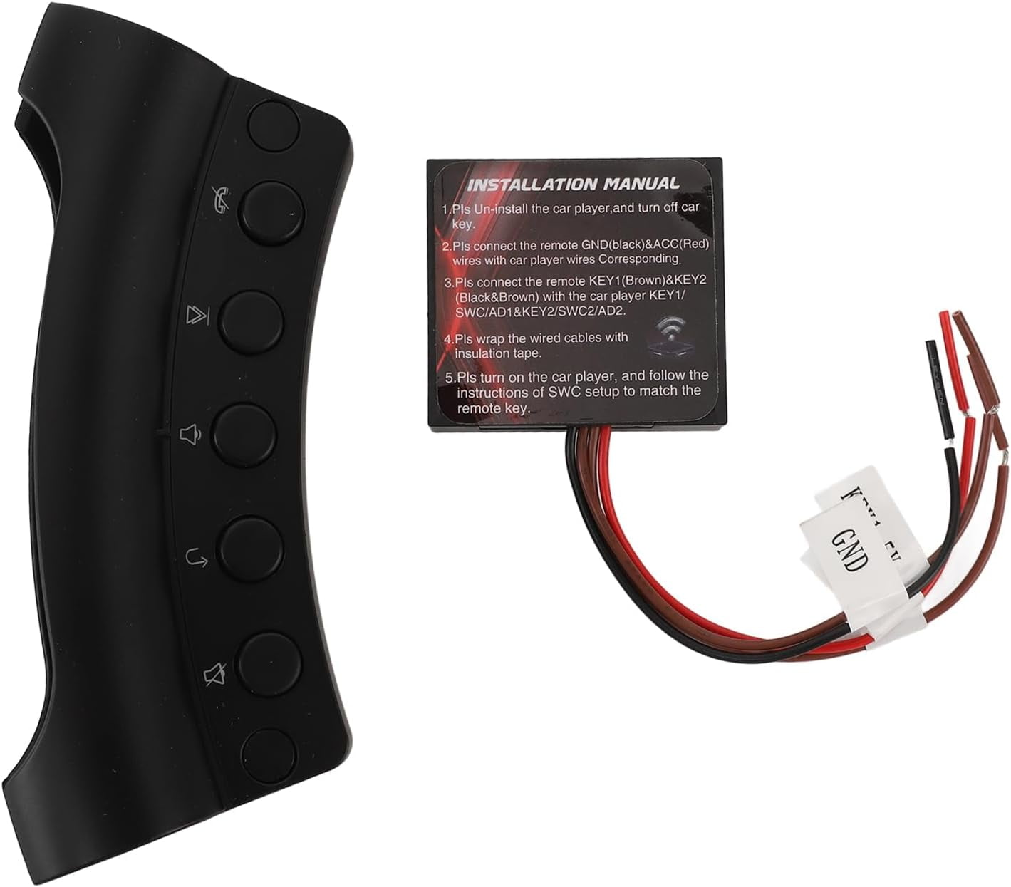 Steering Wheel Remote Control,10 Keys Universal Steering Wheel Control ...