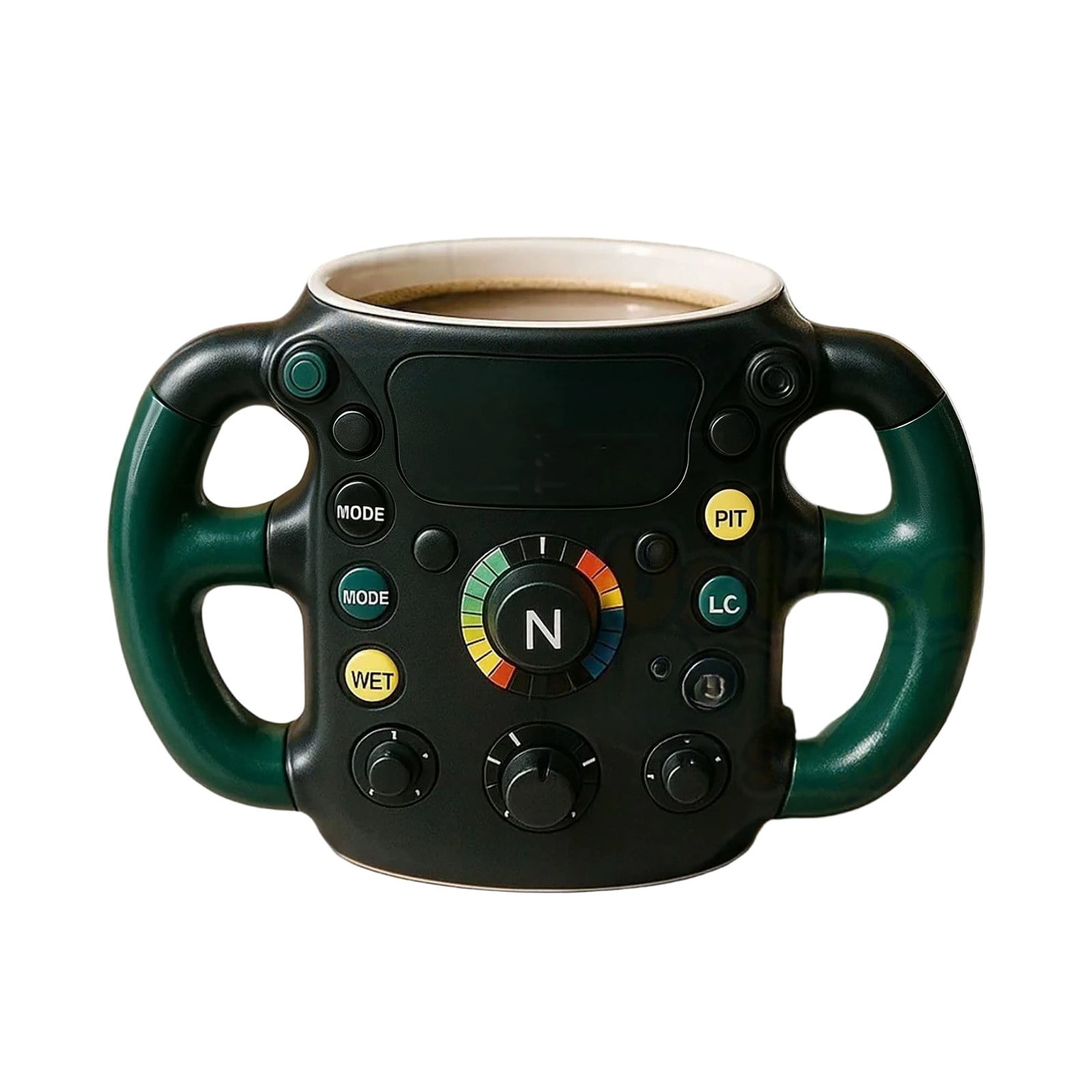Steering Wheel Resin Stainless Steel Mug, Insulated Double-Wall Design ...