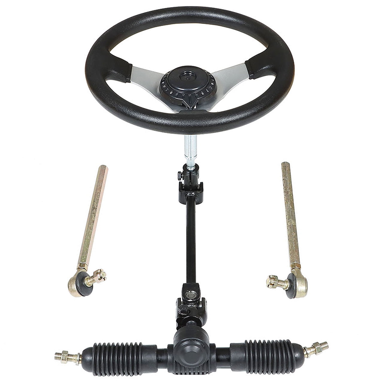 Steering Wheel & Steering shaft Kit 320mm Gear Rack Pinion Adjustable ...