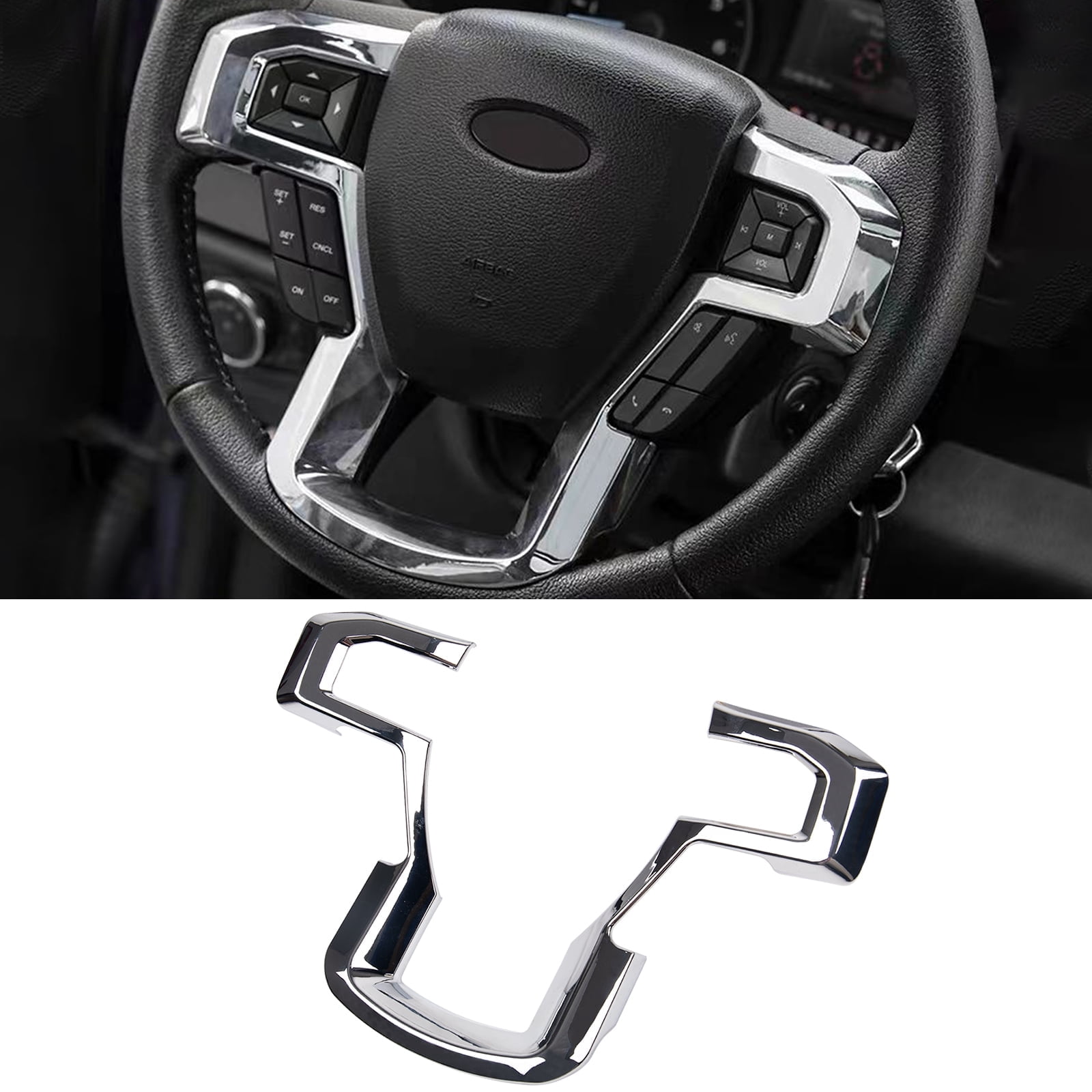 Steering Wheel Trim Frame Panel For 2015-2020 Ford F-150 & 2017-2020 F ...
